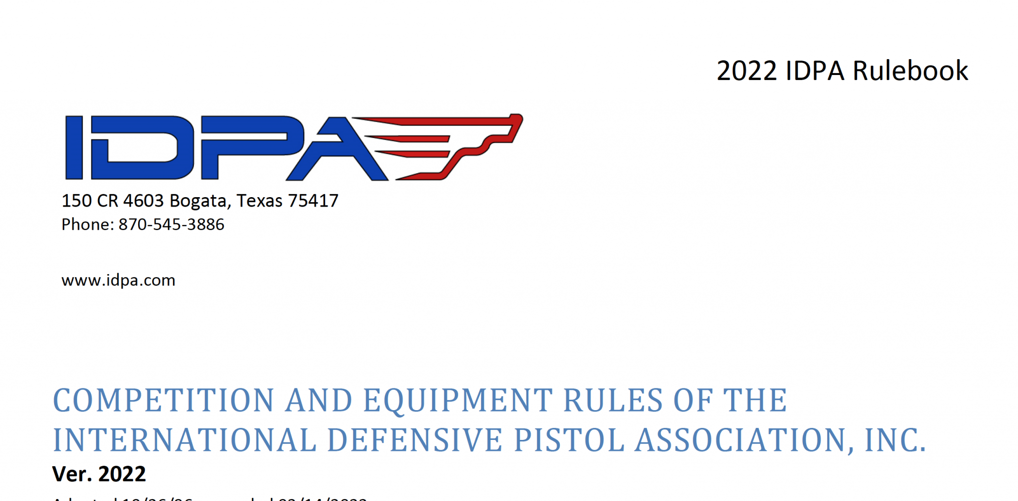 Home - International Defensive Pistol Association